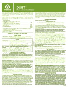 Duet Label | Lake County General Health Department